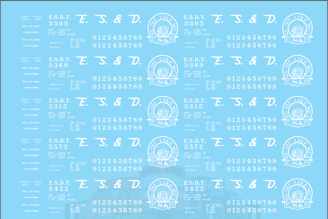 ES&D HO Scale Decals Set A – Hyce Trains Shop