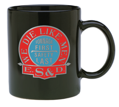 11 oz Black Tri Color Herald Coffee Mug – Hyce Trains Shop